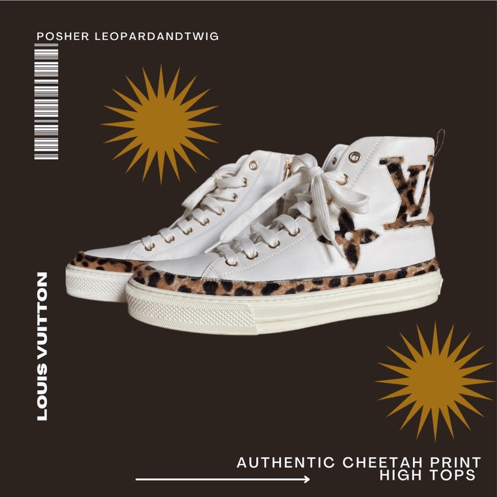 Authentic Louis Vuitton Cheetah Print High Tops Size … - Gem